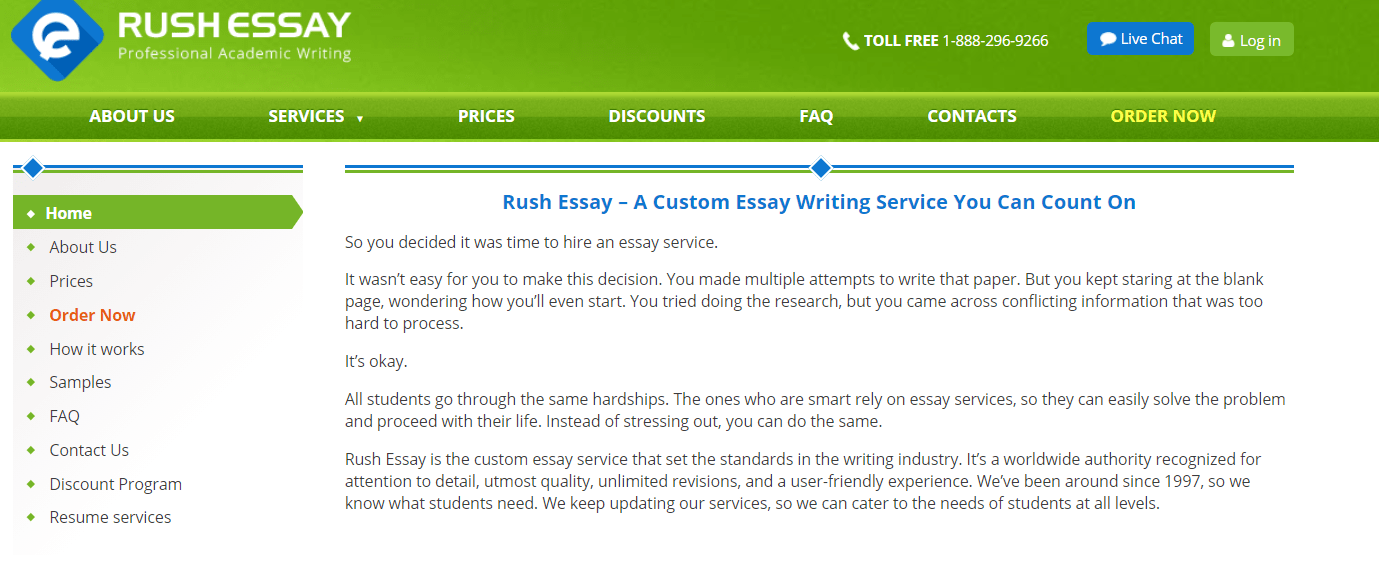 RushEssay.com Review: Custom Written Papers with Discount